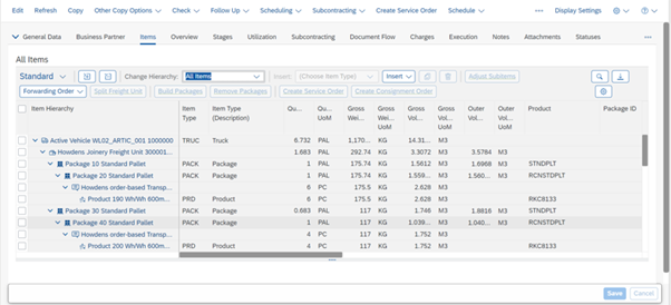Vehicle Load Planning & Optimisation with SAP Transportation Management